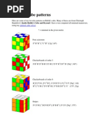 Rubik's Cube Pattern Algorithms | PDF | Polytopes | Puzzles