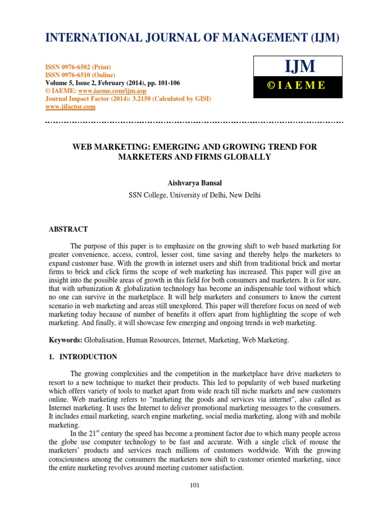 International Journal of Management (Ijm) : ©iaeme | PDF | Online ...