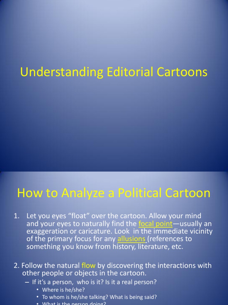 Understanding Editorial Cartoons | PDF | Cartoon | Cartoonist