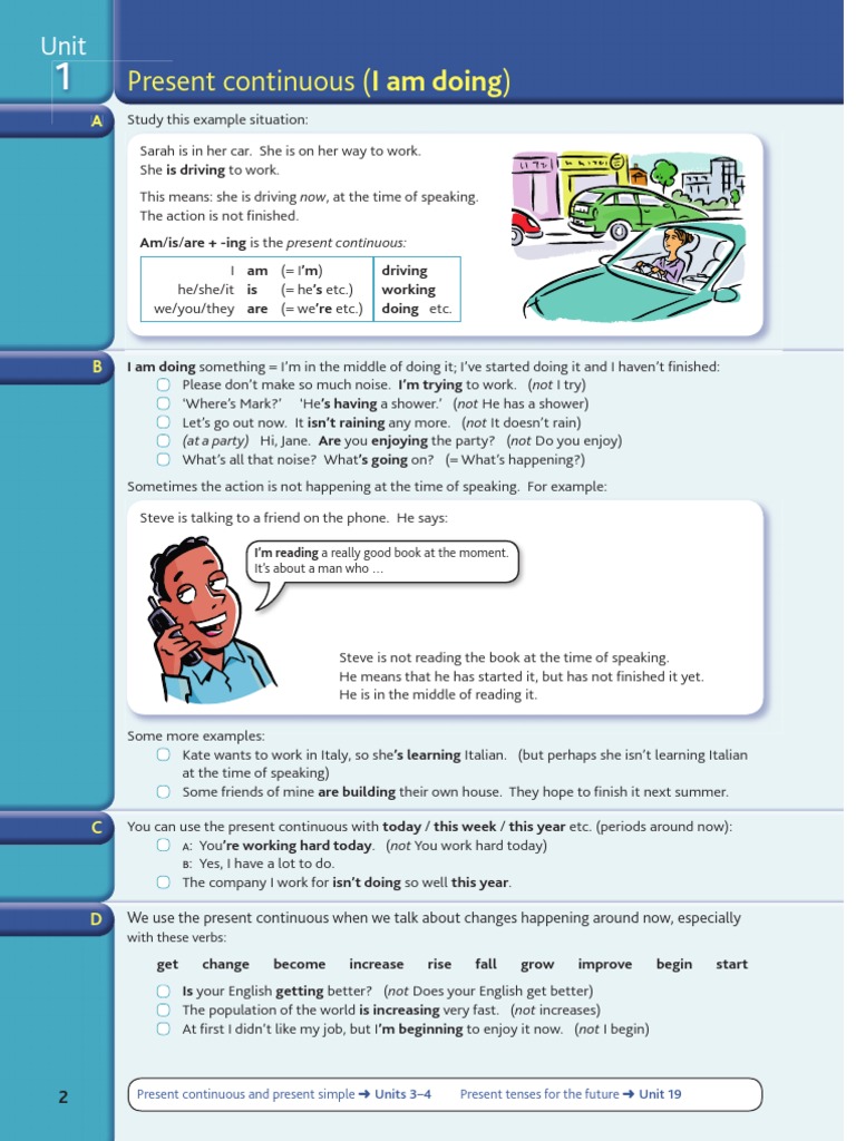 Present Continuous (I Am Doing) | PDF | Grammatical Tense | Verb