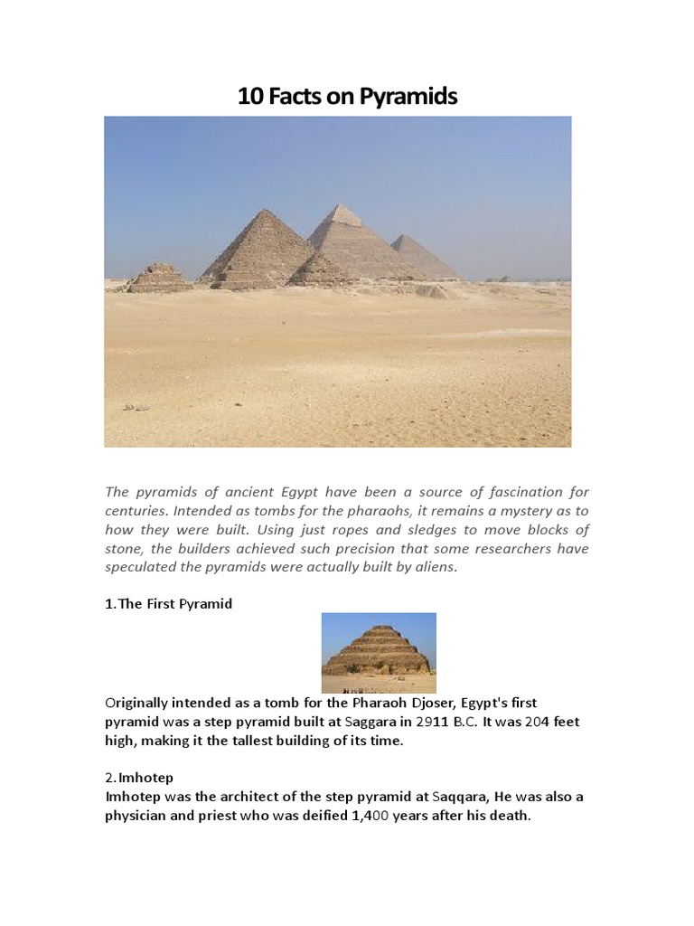 10 Fascinating Facts About Pyramids | PDF