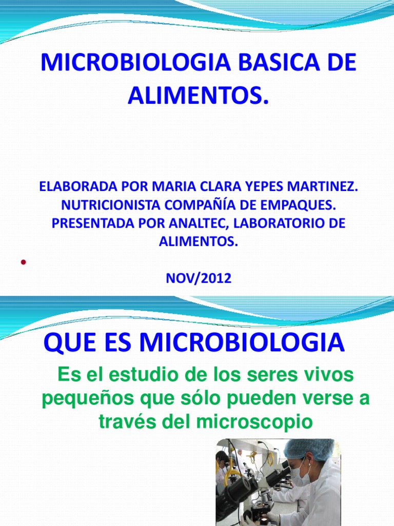 Microbiologia Basica de Alimentos 2012 | PDF | Las bacterias | Alimentos