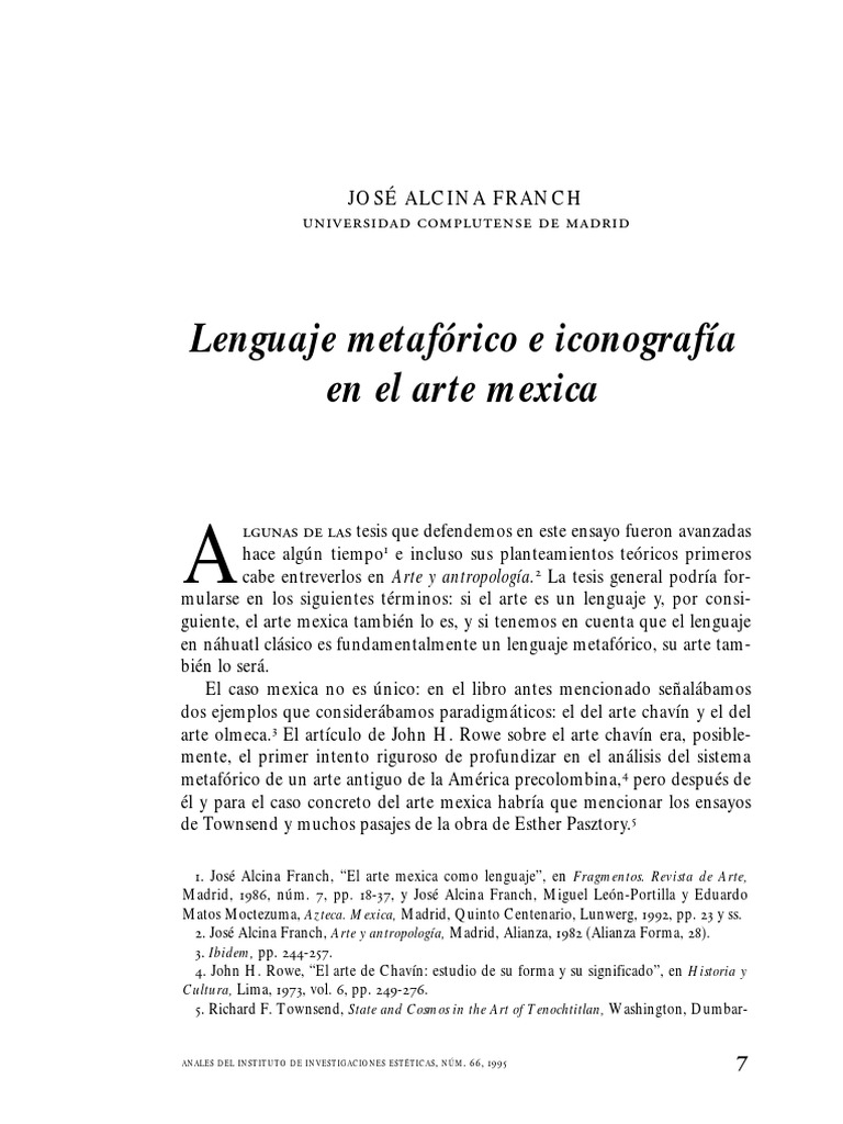 Lenguaje Metaforico e Iconografia Azteca PDF | PDF | Metáfora | México
