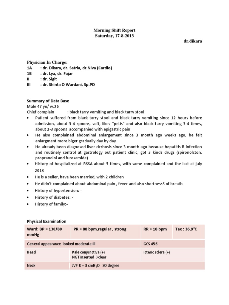General Appearance Looked Moderate Ill GCS 456 Head Pale Conjunctiva ...