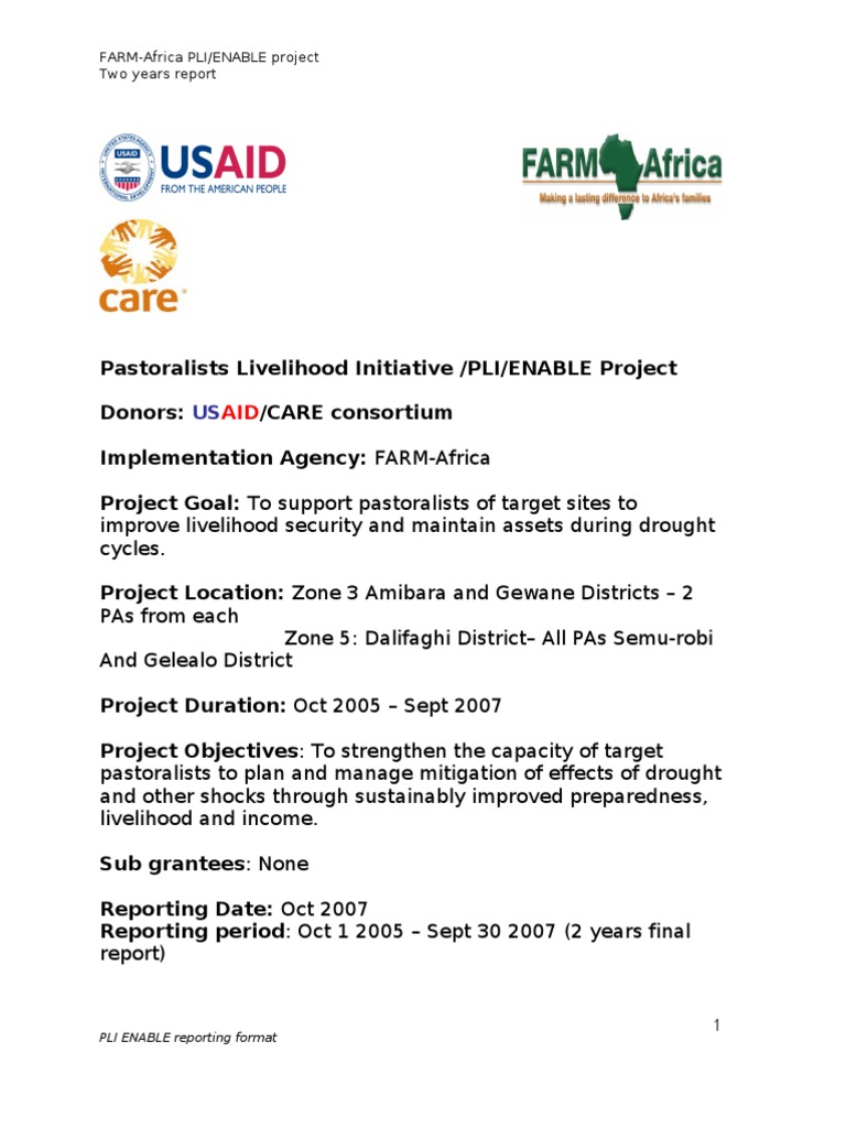 FARM-Africa: Pastoralists Livelihood Initiative Project Two Years ...