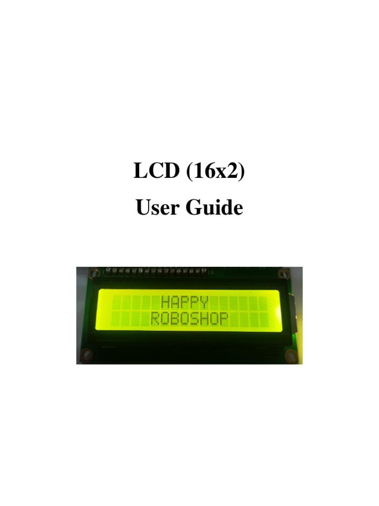 LCD (16x2) User Guide | PDF | Input/Output | Digital Technology