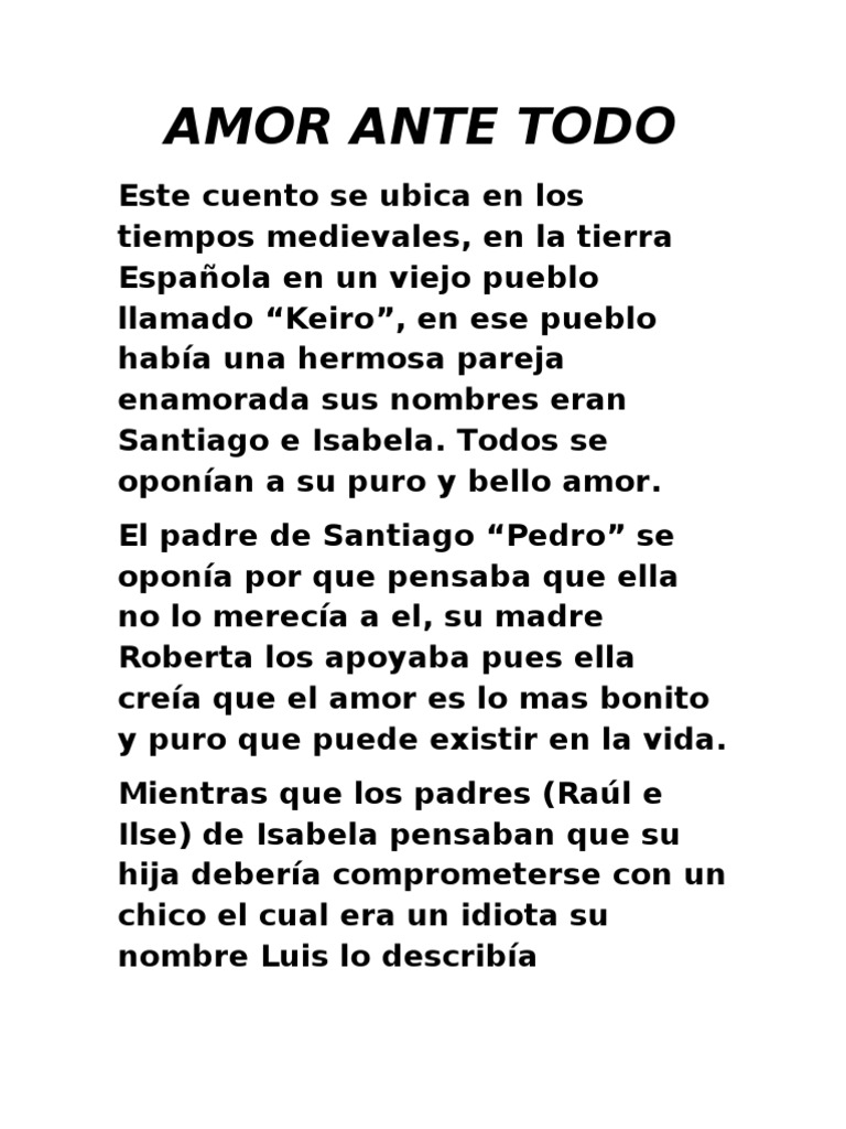 Amor Ante Todo | PDF | Amor
