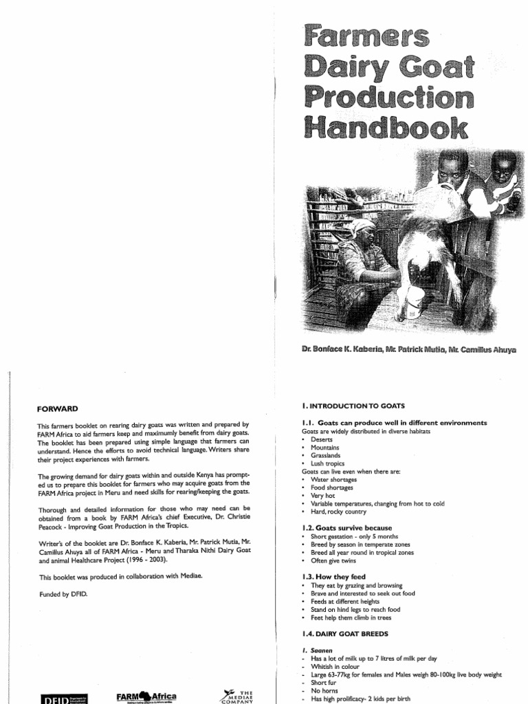 FARM-Africa Dairy Goat Production Handbook | PDF | Goat | Dairy