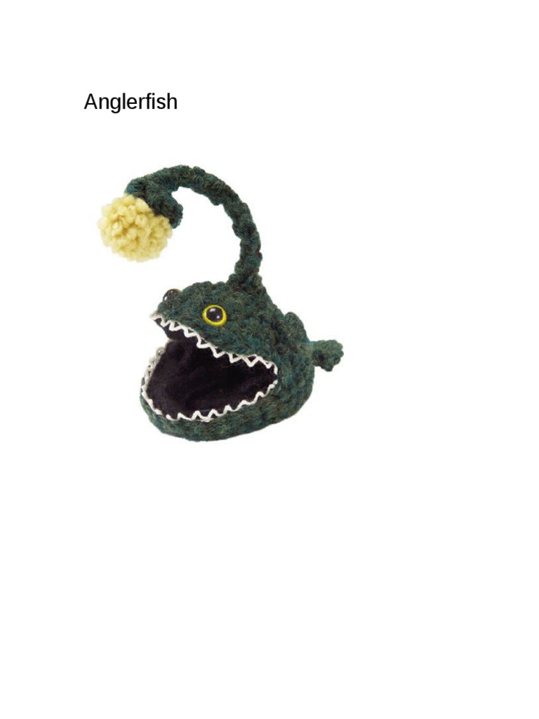Angler Fish | PDF | Yarn | Sewing Needle