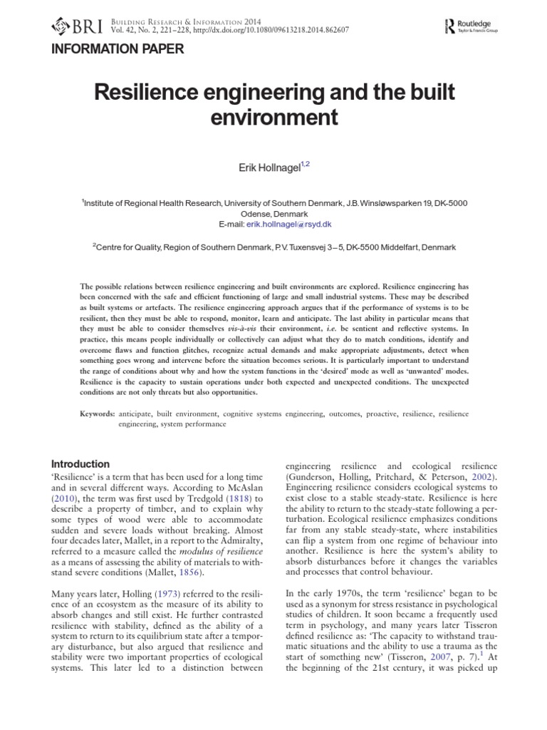 Building Resilience | PDF | Safety | Psychological Resilience