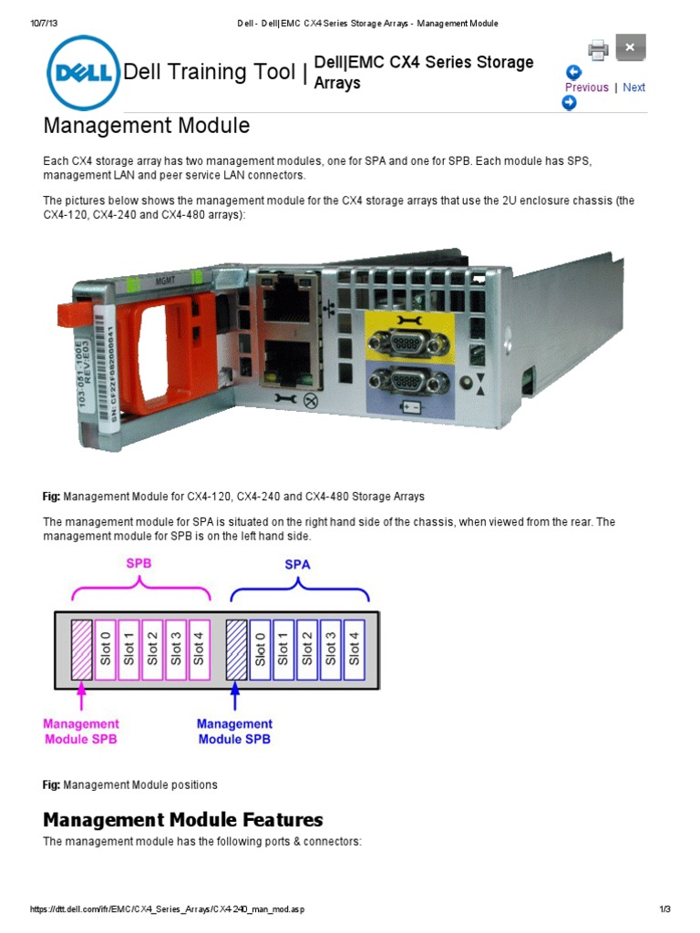 Dell - Dell - EMC CX4 - 240series Storage Arrays - Management Module ...