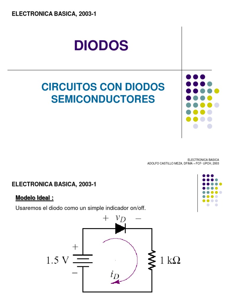 DIODOS SEMICONDUCTORES CIRCUITOS.ppt | Rectificador | Diodo