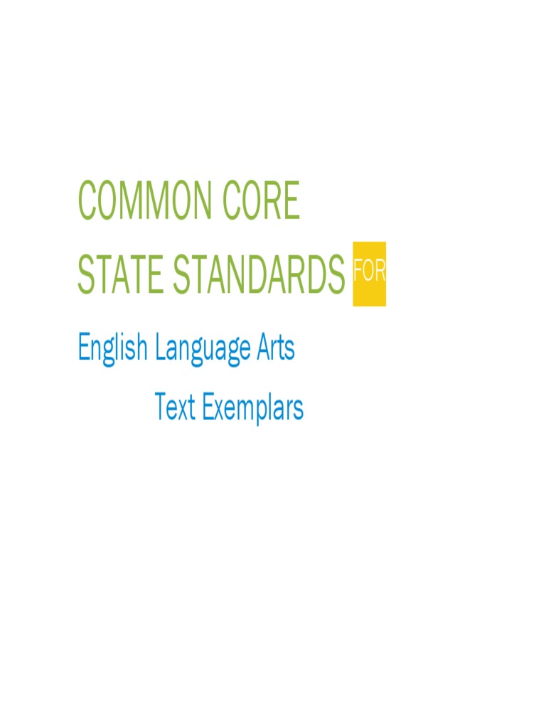 Common Core ELA Text Exemplars Guide | PDF | Common Core State ...