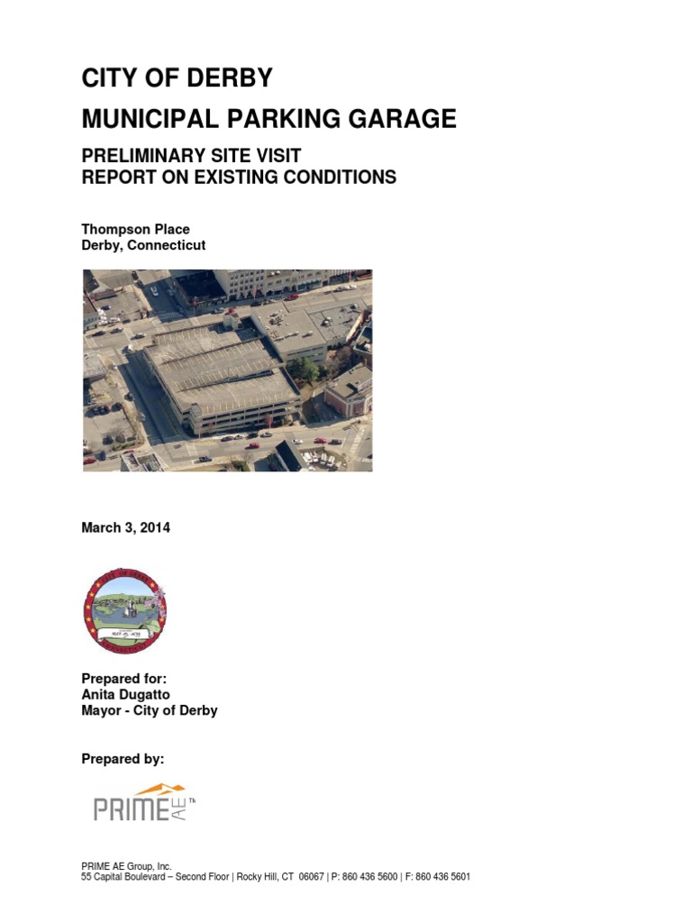 Derby Parking Garage Report | PDF | Structural Steel | Concrete