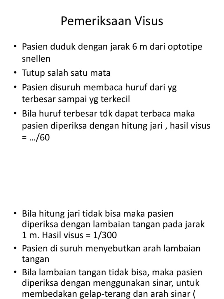 Pemeriksaan Visus 2 | PDF