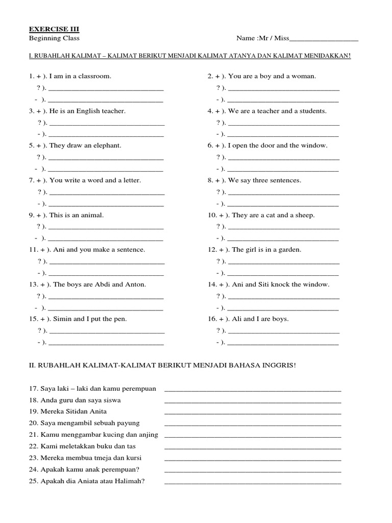 Microsoft Word - EXERCISE I - Copy - 2 | PDF
