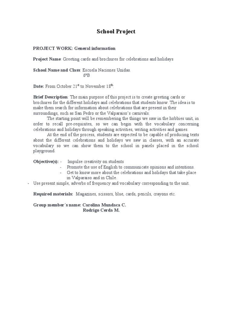School Project | PDF