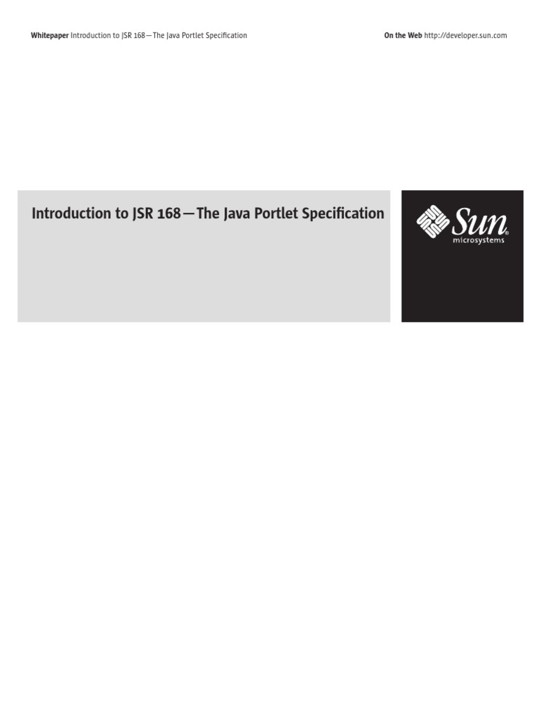 Introduction To Portlets | PDF | Java Server Pages | Java Servlet Introduction To Portlets | PDF | Java Server Pages | Java Servlet