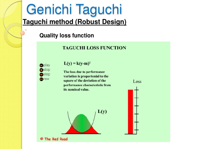 Taguchi Method (Robust Design) : Quality Loss Function | PDF