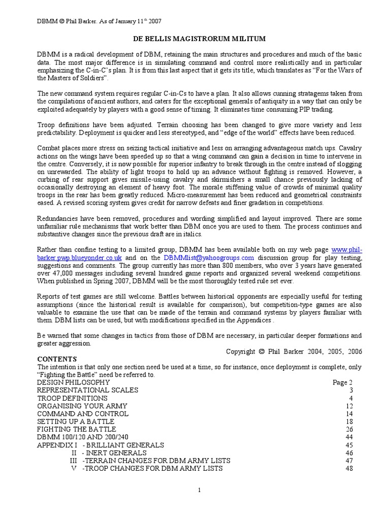 DBMM 1 | PDF | Cavalry | Military Science