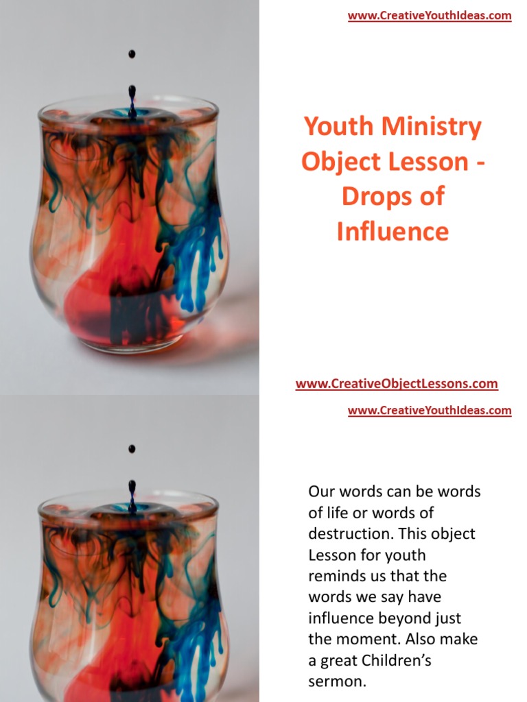 Influence Object Lesson for Youth | PDF | The Gospel | Epistle To The ...