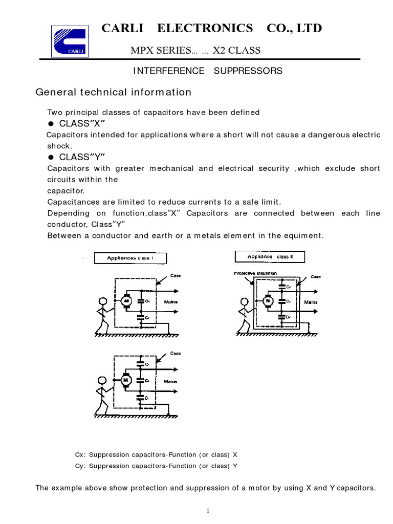 Carli MPX Series X2 Capacitor Datasheet | PDF | Capacitor | Force