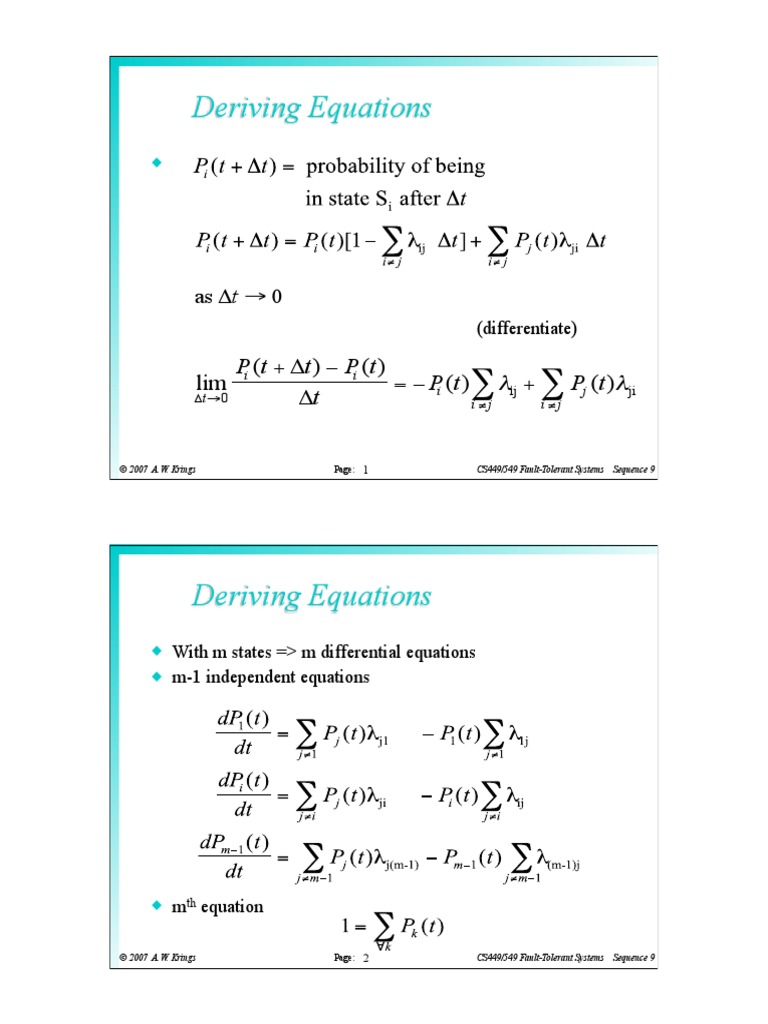 Deriving Equations | PDF