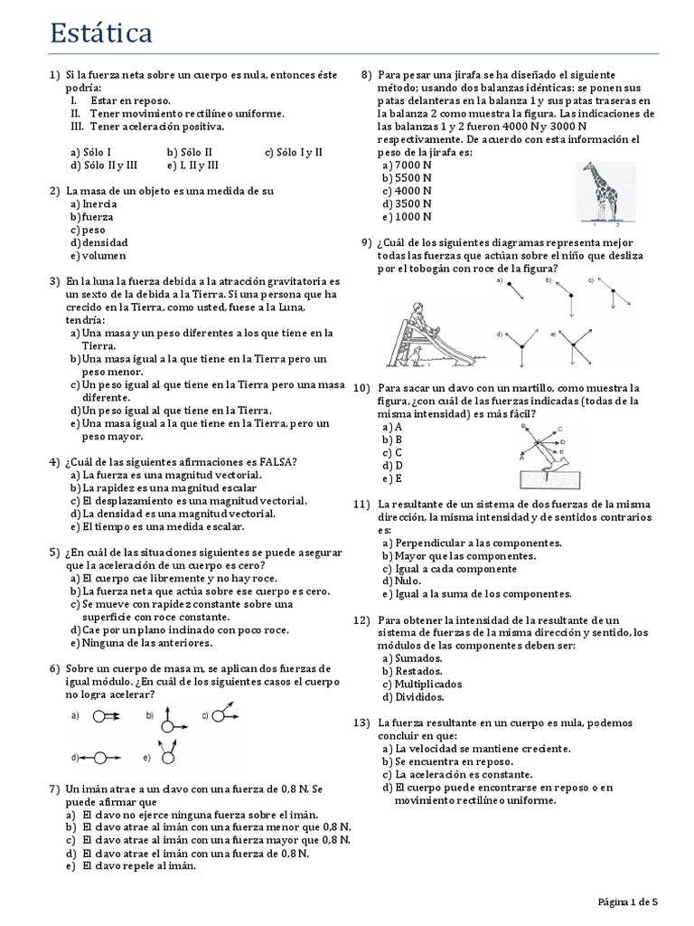 Trabajo Práctico Ultimate Estática 2 | PDF | Fricción | Fuerza