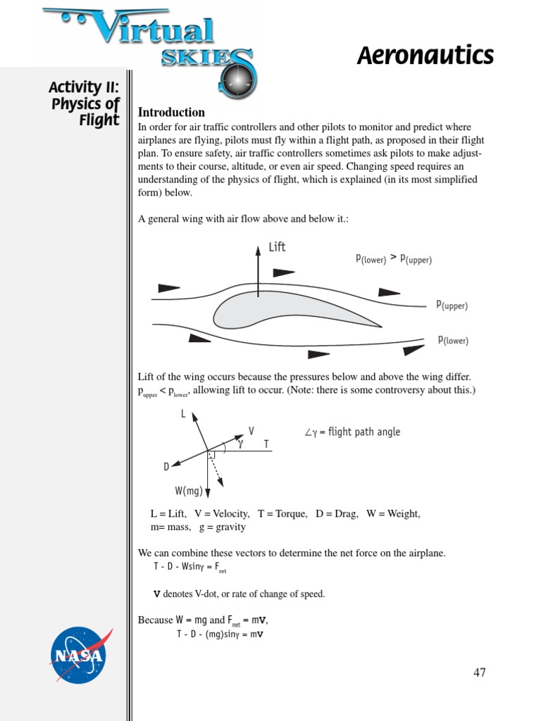 Aeronautics: Activity II: Physics of Flight | Download Free PDF | Lift ...