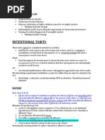 Tort Cheat Sheet For Mid-Term | PDF | Trespass | Social Institutions