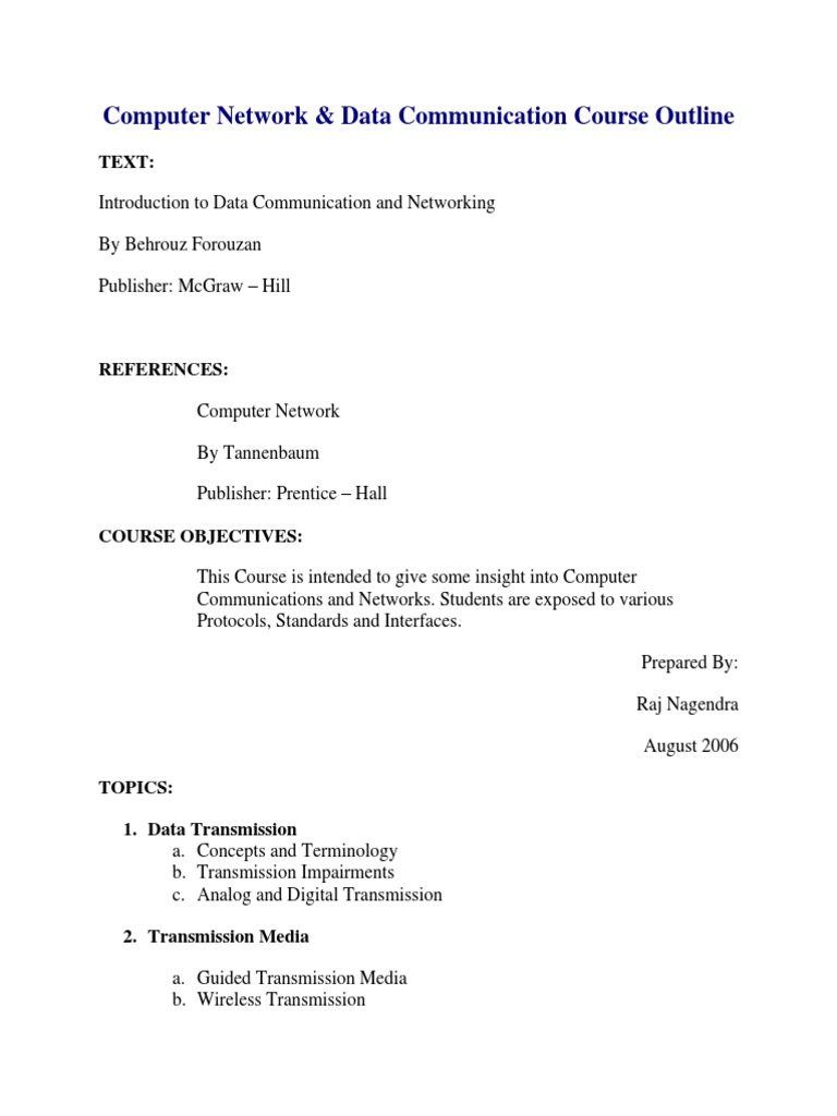Computer Network and Data Communication | PDF | Computer Network ...