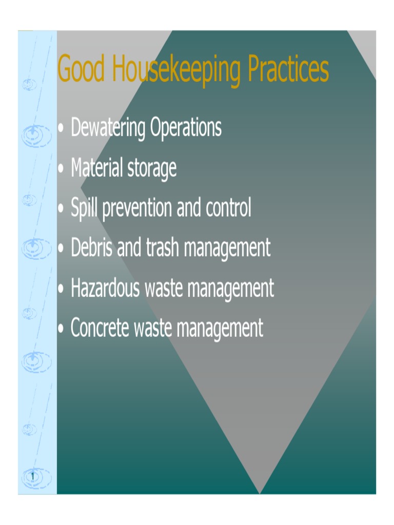 Housekeeping Procedure | Download Free PDF | Stormwater | Housekeeping