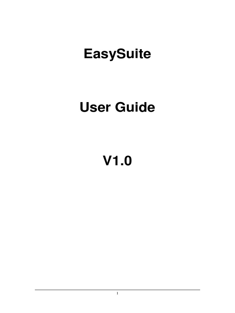 EasySuite User Guide ENG V1.0 | PDF | Windows Xp | Computer File