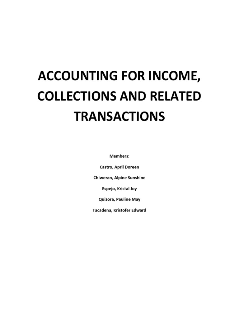 Accounting Procedures and Guidelines for Recording Government Income ...