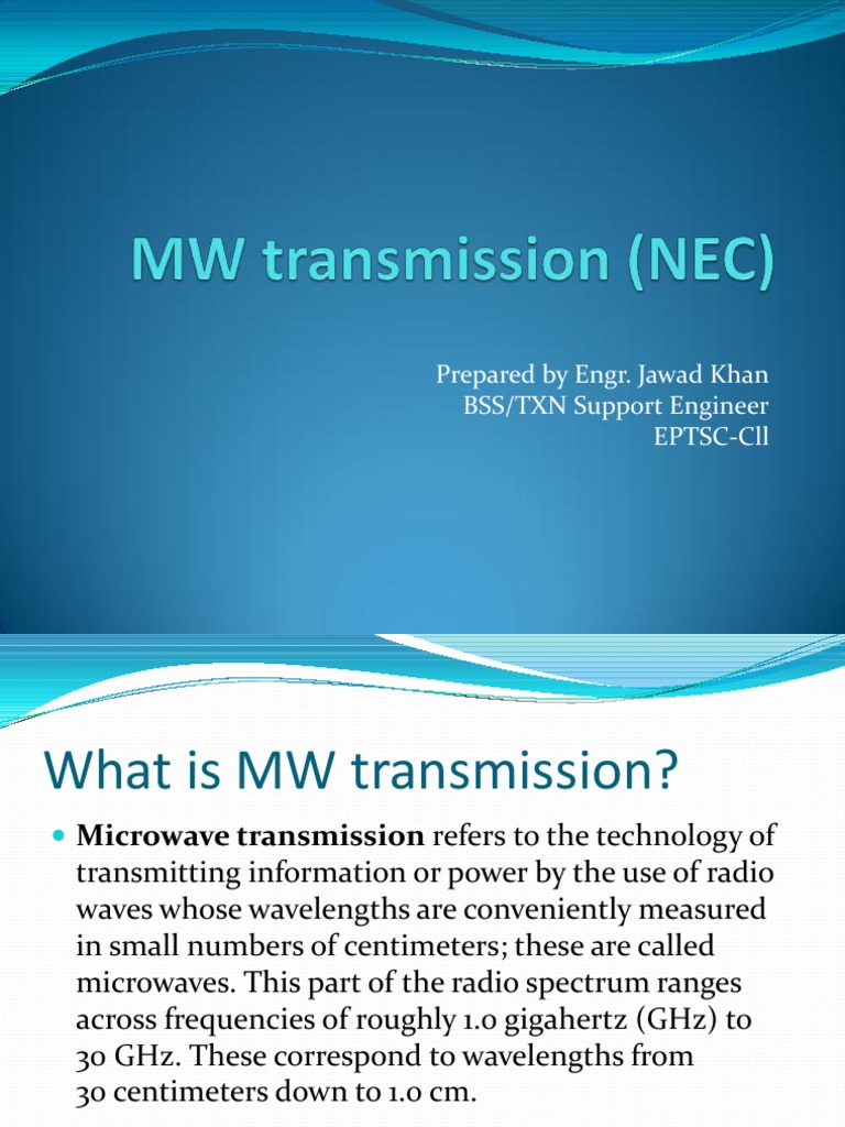 Overview of Microwave Transmission Systems | PDF