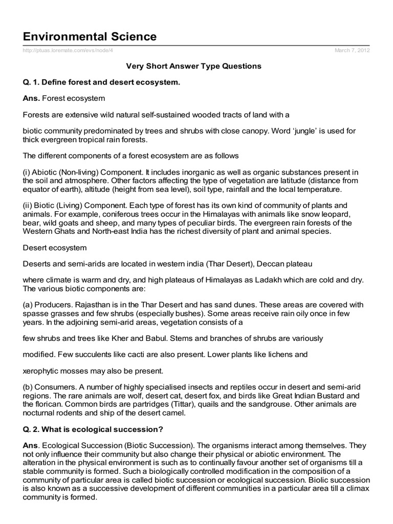 Environmental Science 3 | PDF | Food Web | Ecosystem