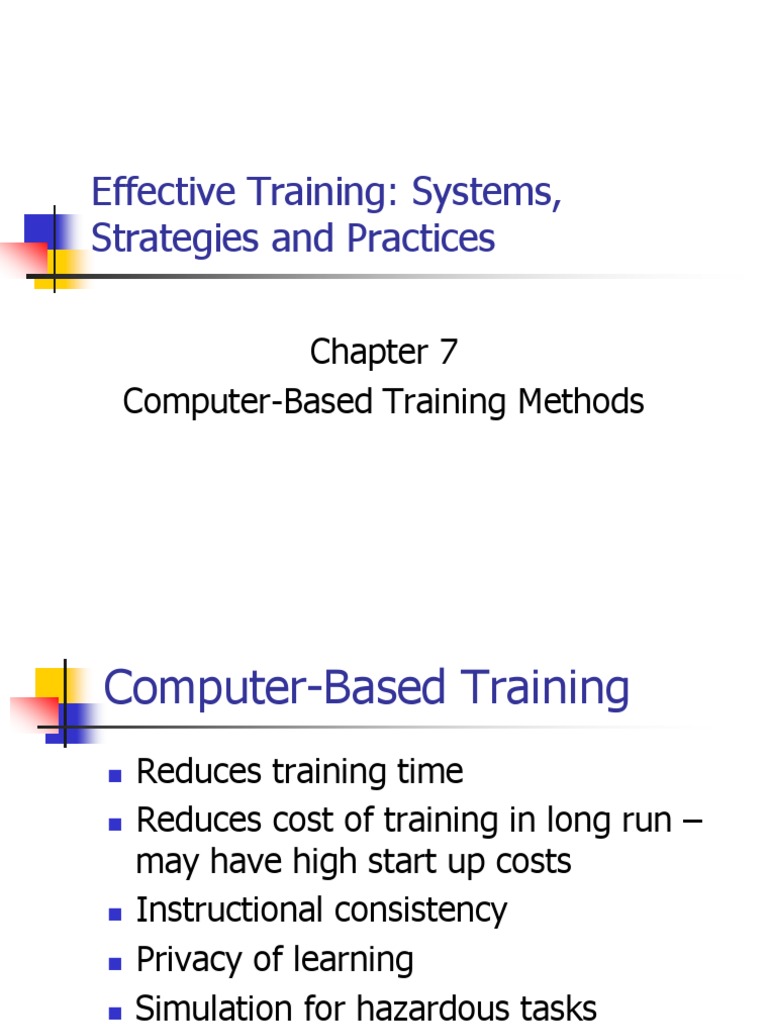 Chapter07-Computer Based Training Method | Educational Technology ...