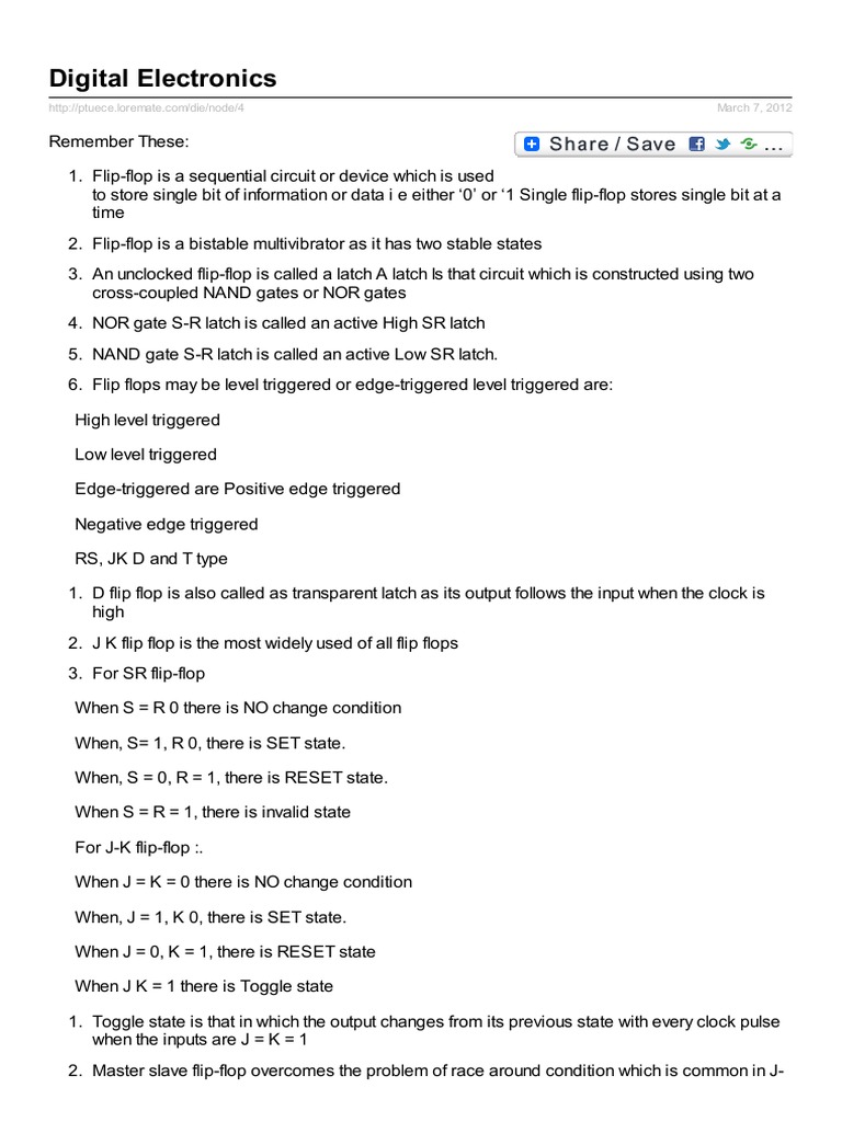 Digital Electronics 8 | PDF | Electronics | Digital Electronics
