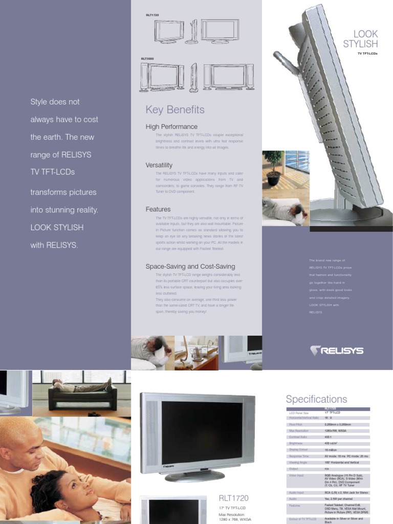 Relisys TV TFT-LCD Brochure | PDF | Display Resolution | Thin Film ...