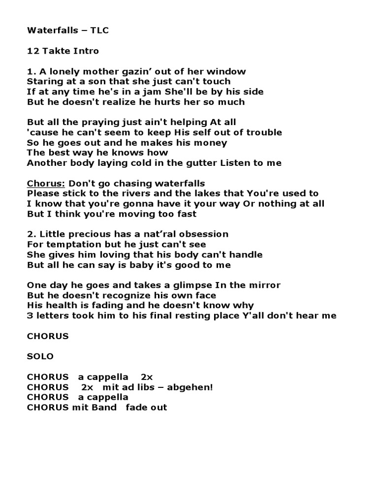 Waterfalls - TLC | PDF