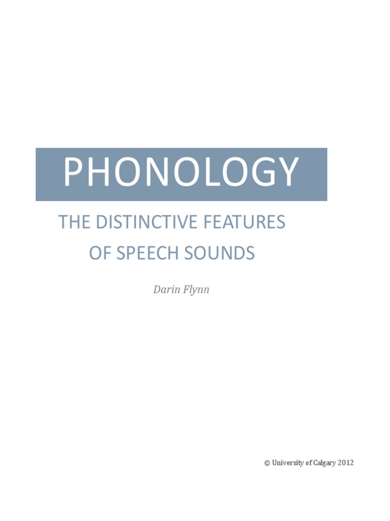 Flynn12 Distinctive Features | PDF | Syllable | Phonology