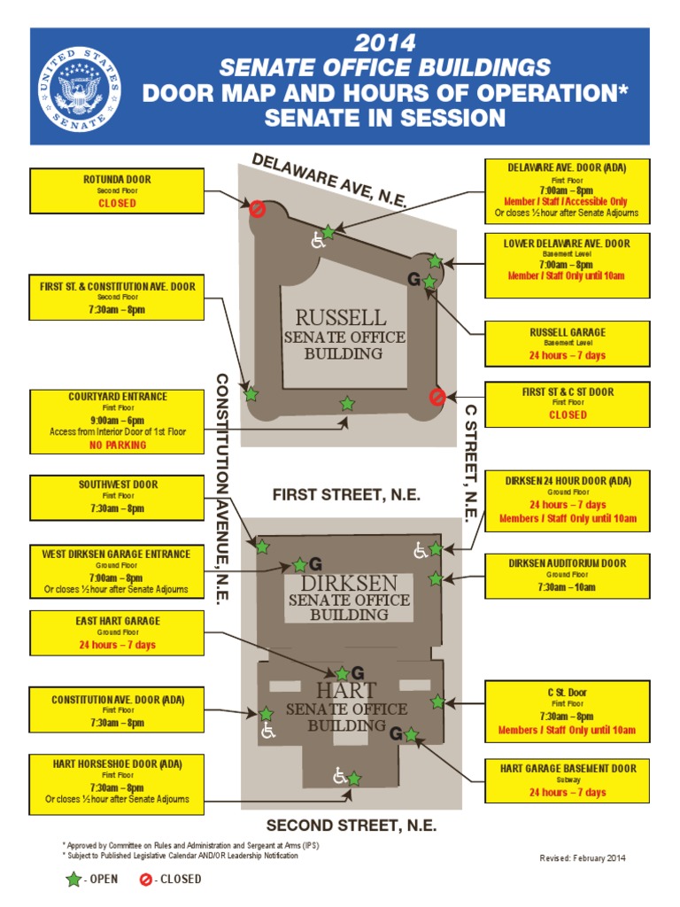 Senate Office Building Door Map | PDF