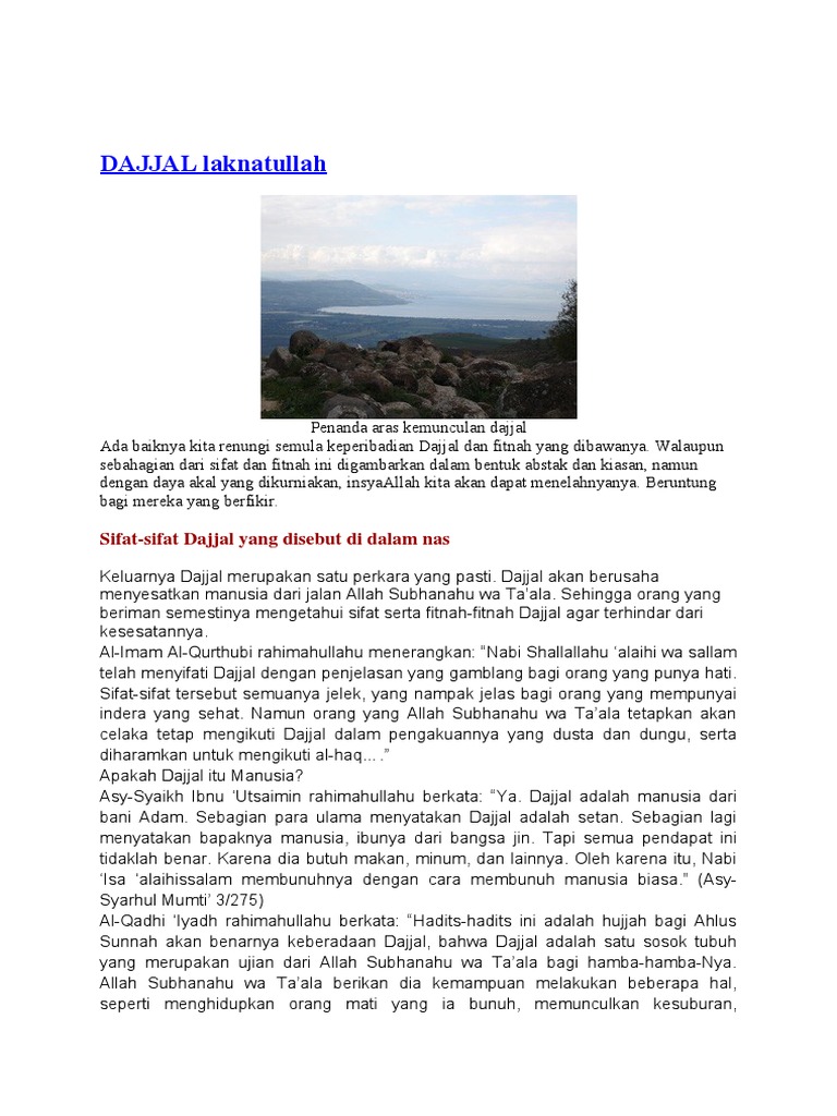 DAJJAL | PDF | Komputer | Agama & Spiritualitas