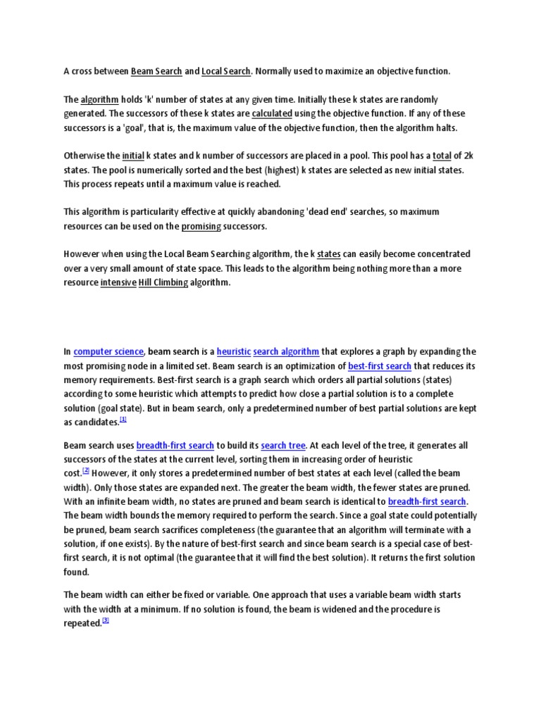 A Local Beam Search Algorithm for Maximizing Objective Functions While ...