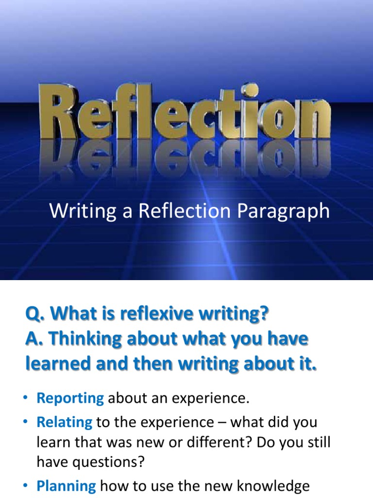 Writing A Reflection Paragraph Comma Sentence Linguistics Free 