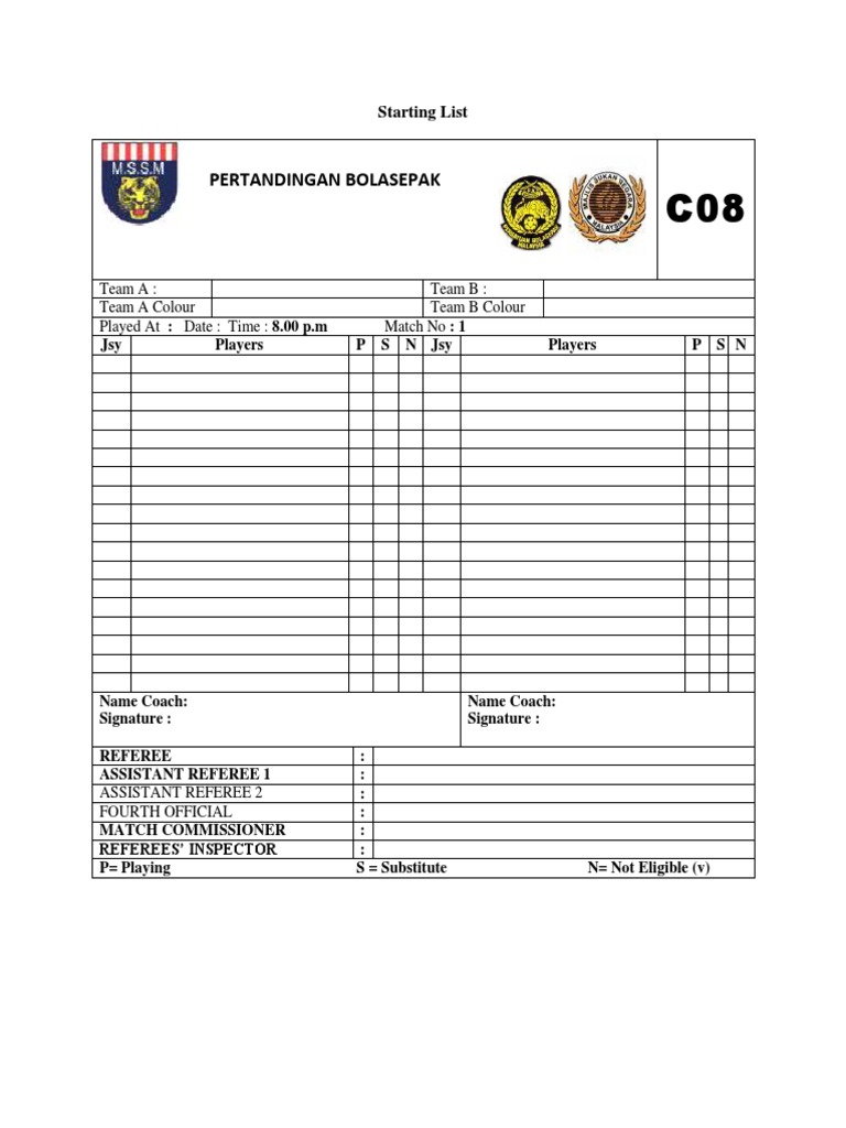 Starting List 1 | PDF