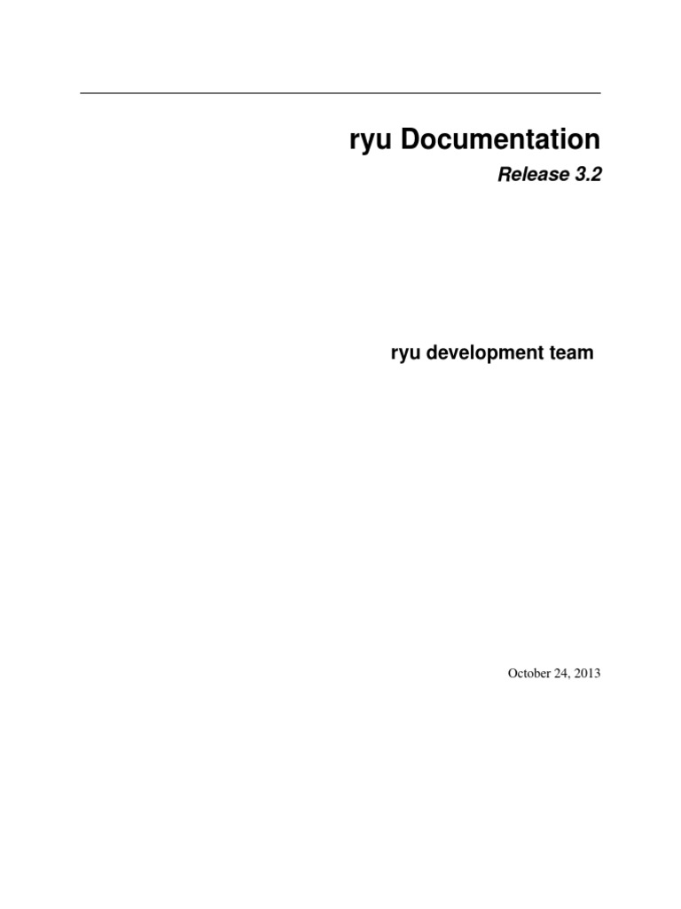 Ryu | PDF | I Pv6 | Network Packet