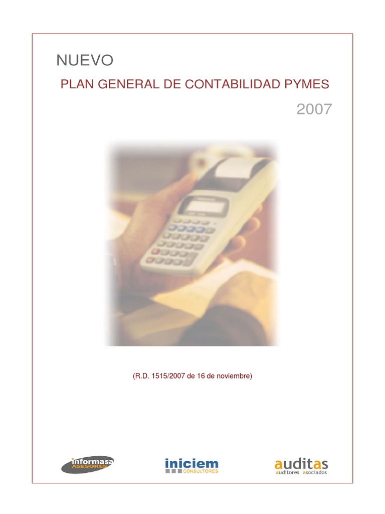 PDF Plan General Contabilidad Pymes | PDF | Pequeñas y medianas ...