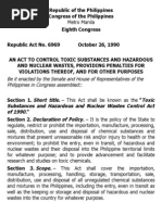 Ra 6969 | PDF | Chemical Substances | Toxicity