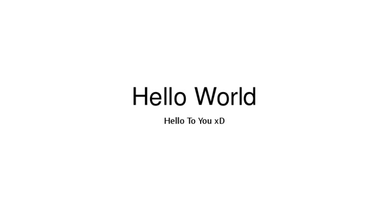 Hello World | PDF